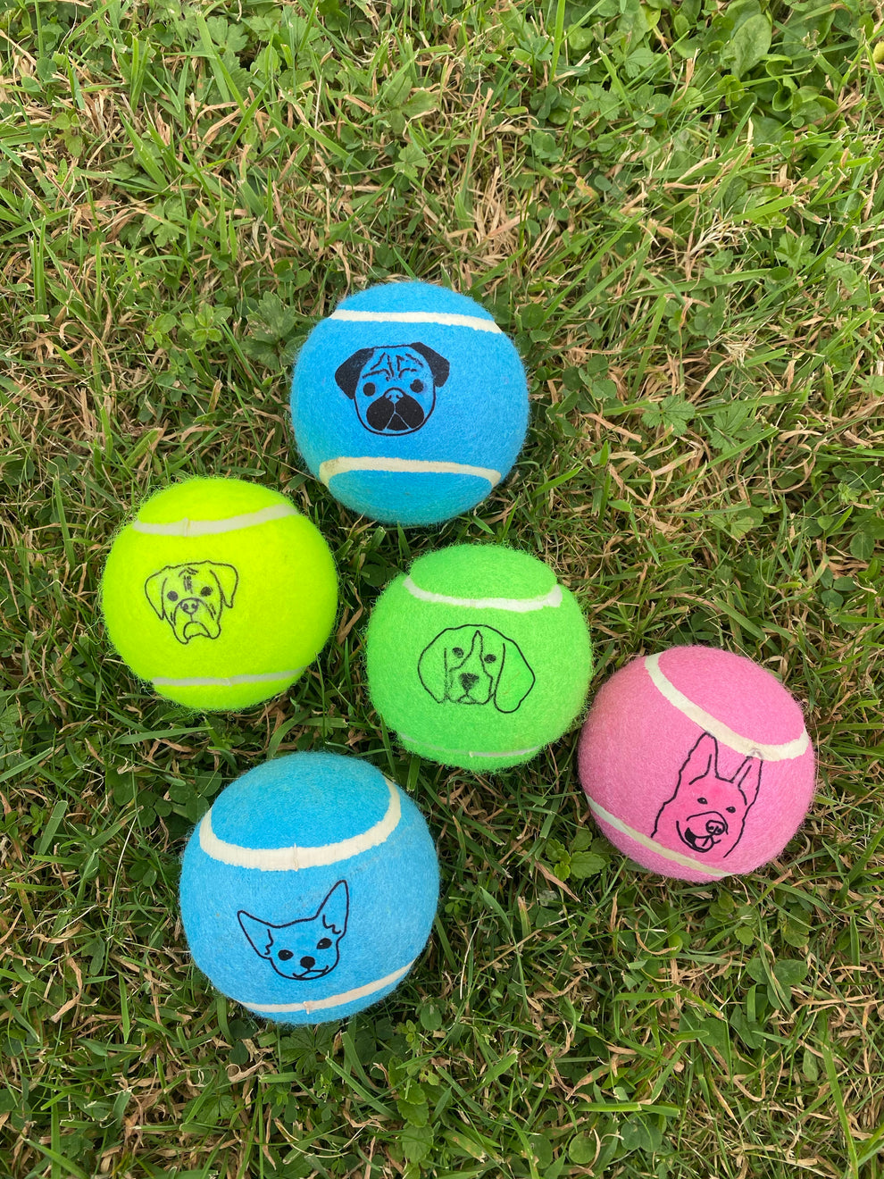 NTB - Personalised dog balls - Puppy faces – namethatball